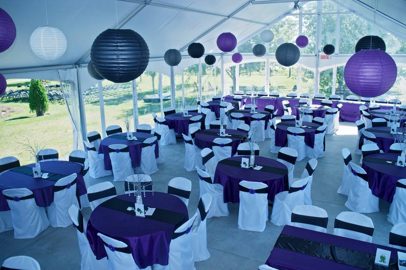 THÈME BLANC, MAUVE ET NOIR - Bleu Créateur Événementiel